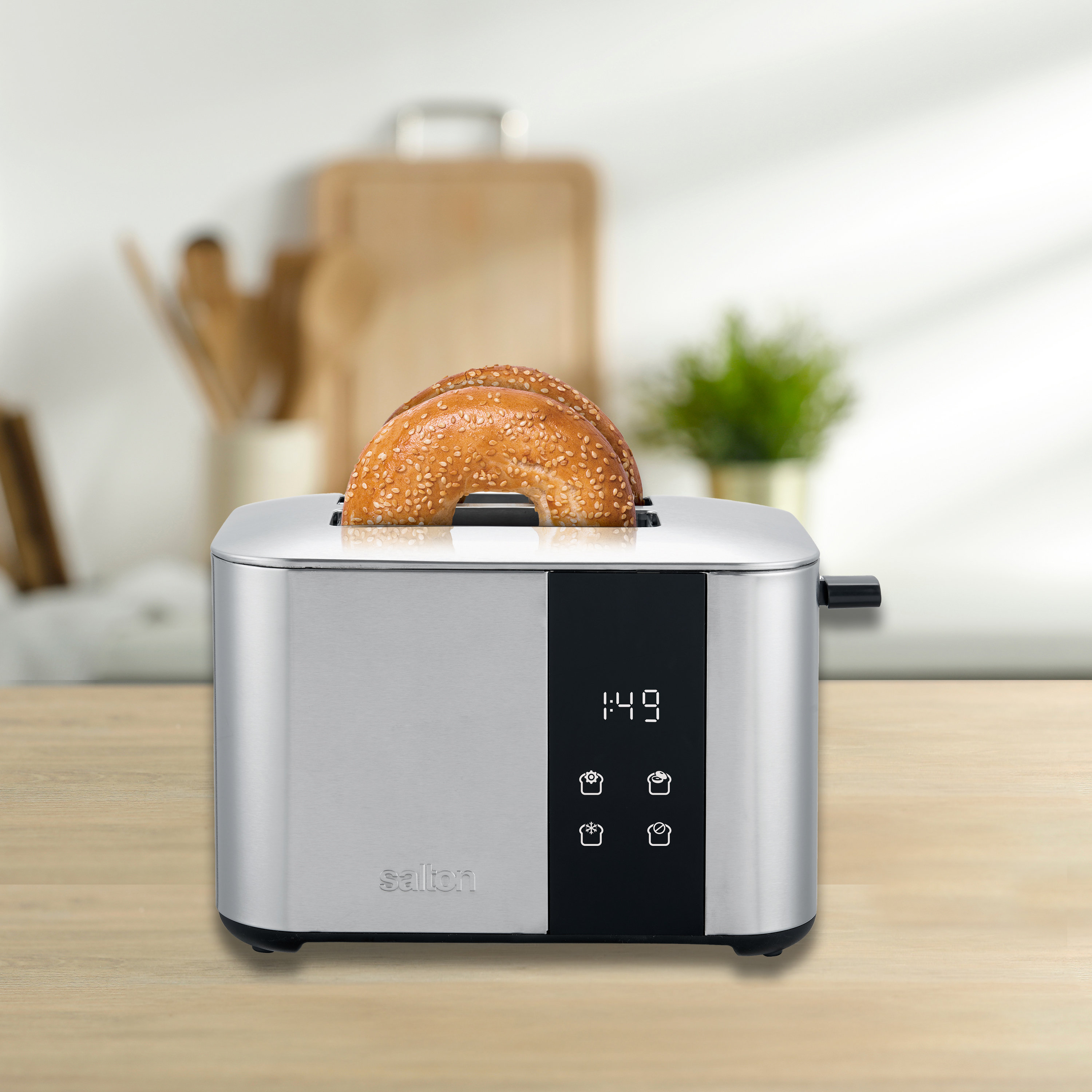 Salton Stainless Steel Digital Countdown Toaster - 2 Slice | Wayfair