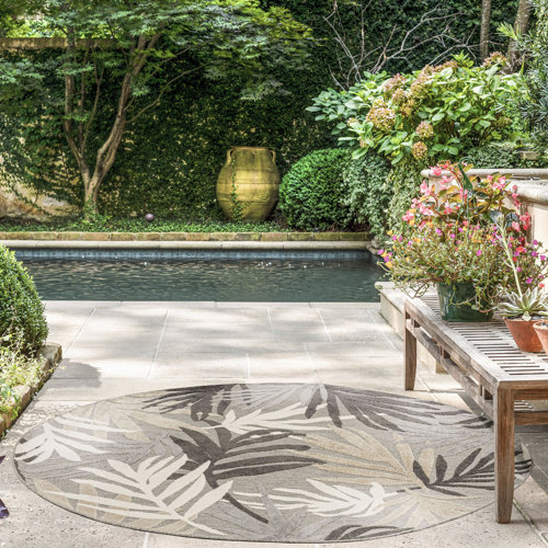 Round Outdoor Rugs You'll Love | Wayfair