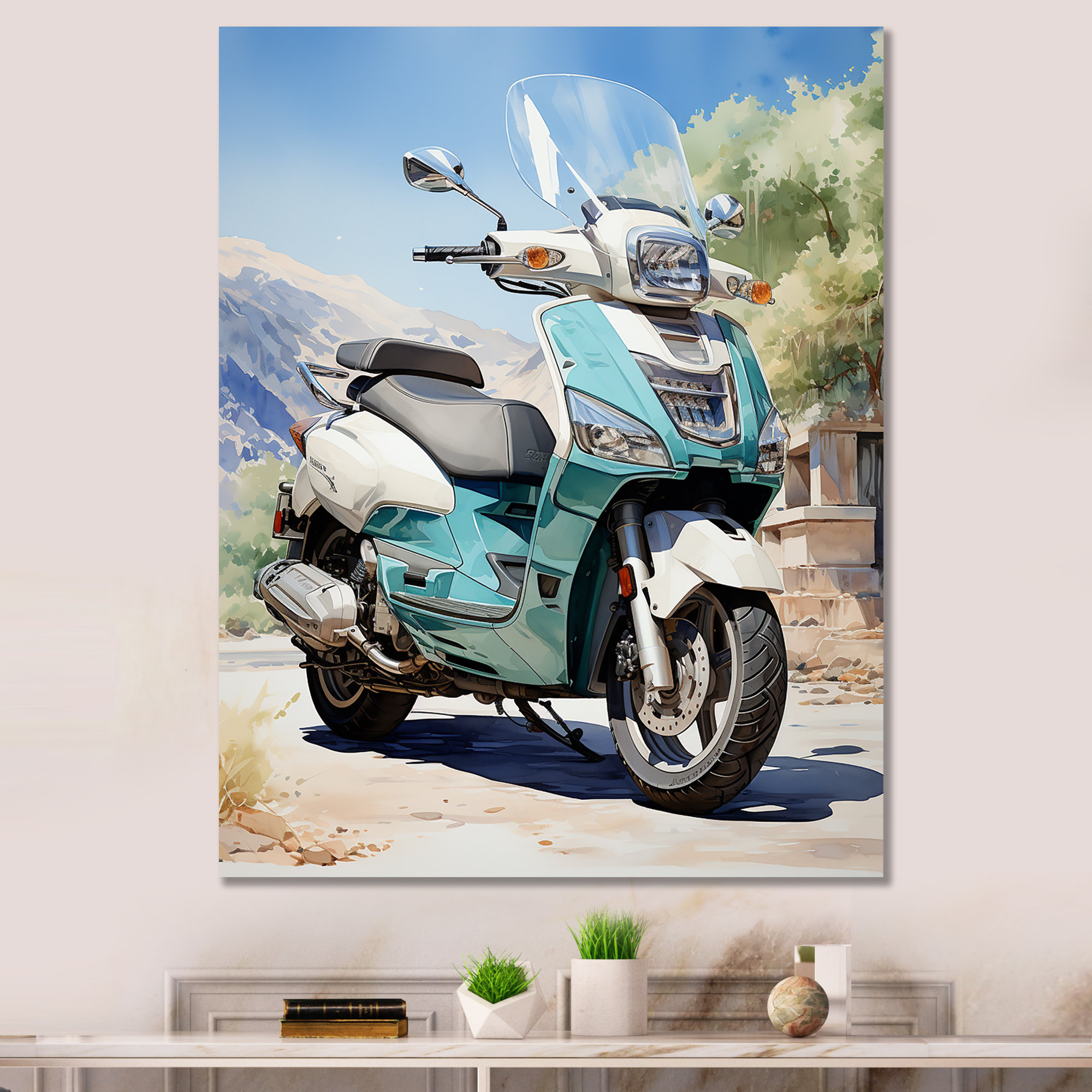 Red Barrel Studio Scooter Touring Companion III - Scooter Canvas Art ...