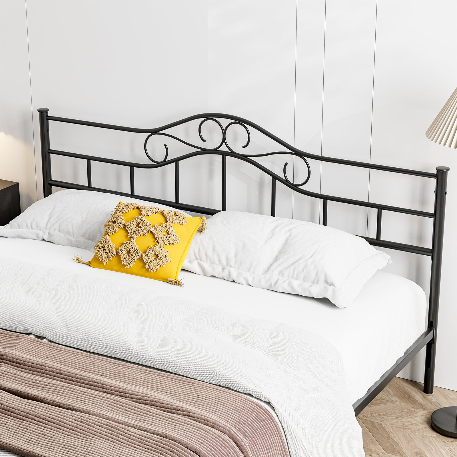 Red Barrel Studio® Anary Metal Headboard, Adjustable Height, Steel ...