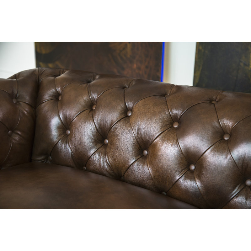 Greyleigh™ Owen 84'' Leather Sofa & Reviews | Wayfair