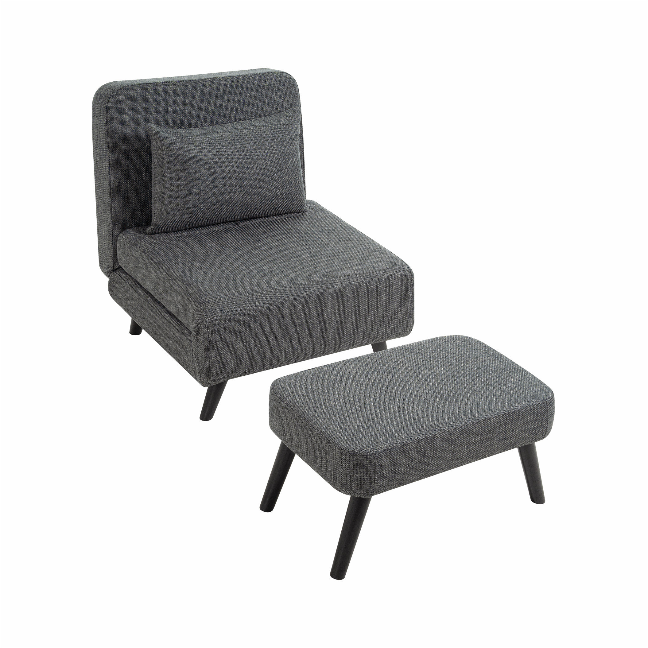 Corrigan Studio Versatile 3 in 1 Foldable Linen Chaise Lounge with ...