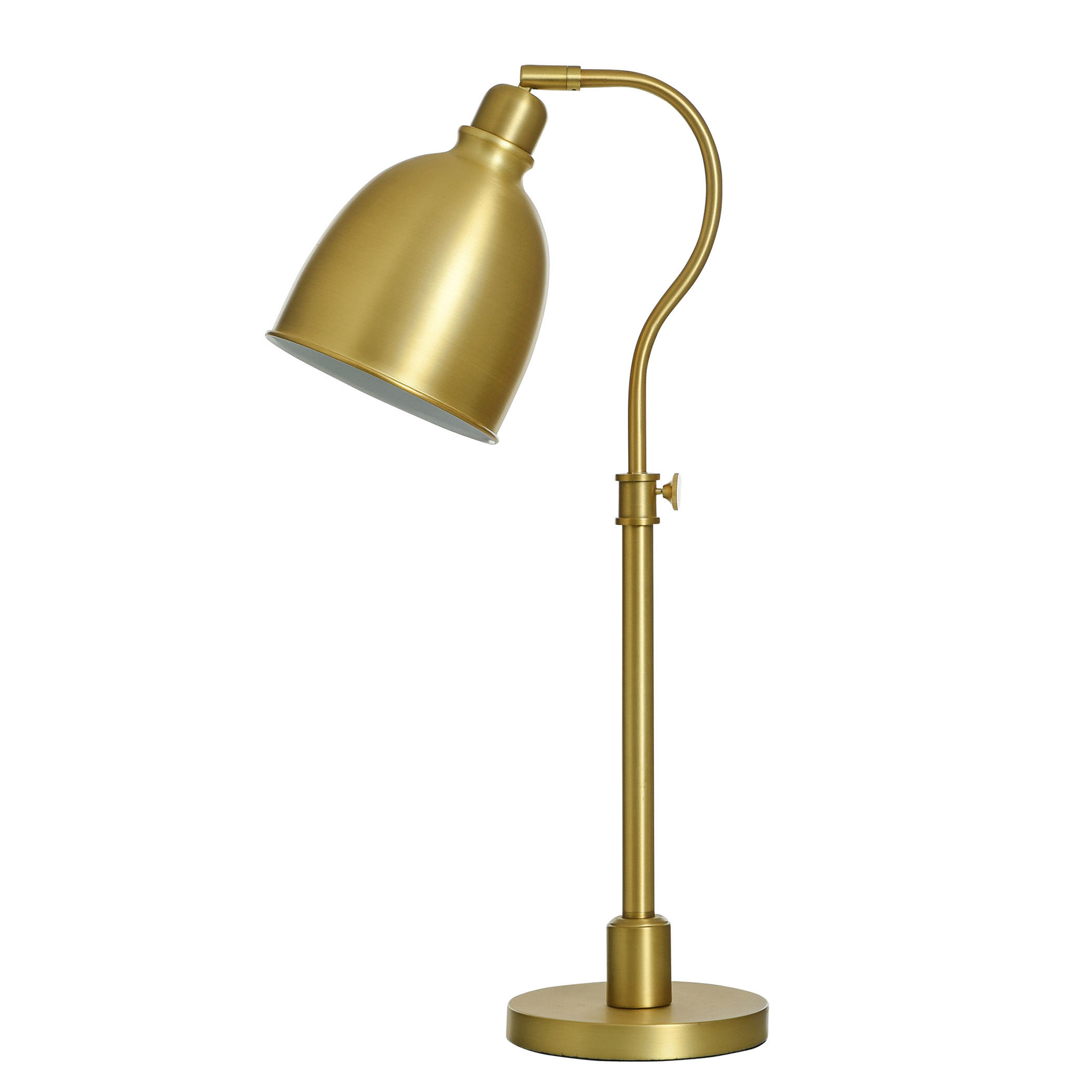 Everly Quinn Metal Table Lamp - Satin Brass Finish | Wayfair