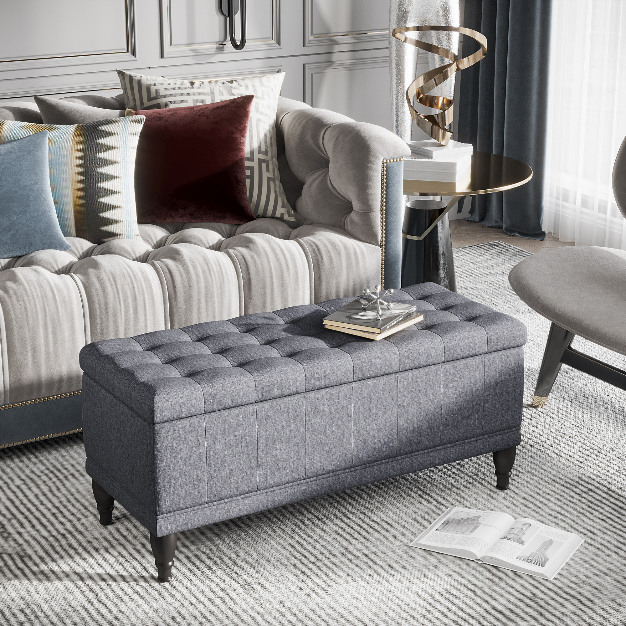 Canora Grey HOMCOM Storage Ottoman - Wayfair Canada