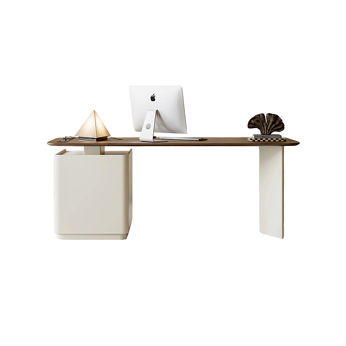 Isla Hopping Modern Minimalist Cream Solid Wood Desk - Wayfair Canada
