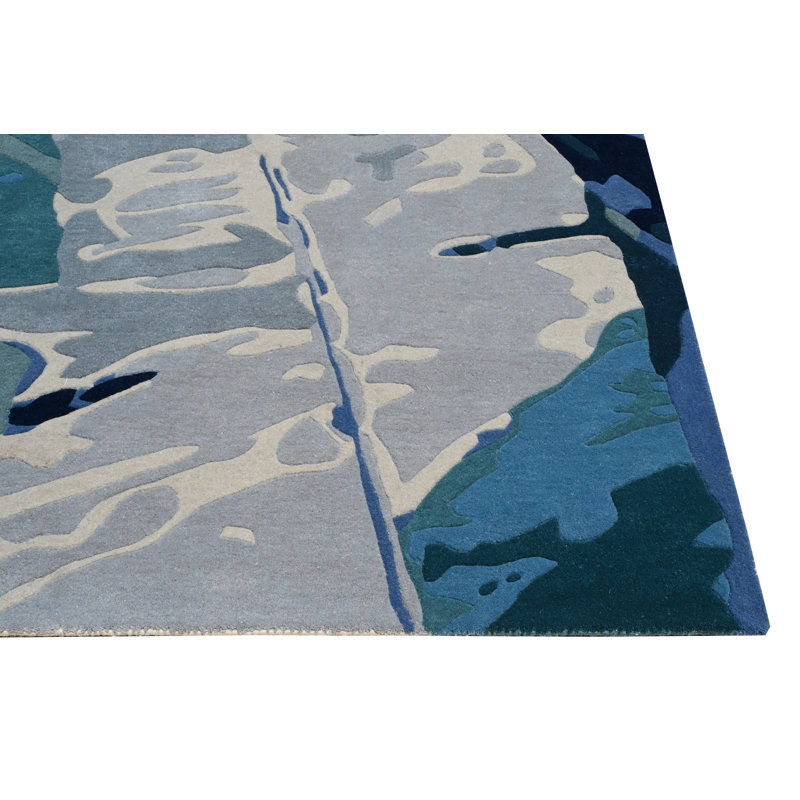Wade Logan® Booska Abstract Hand Tufted Wool Area Rug | Wayfair