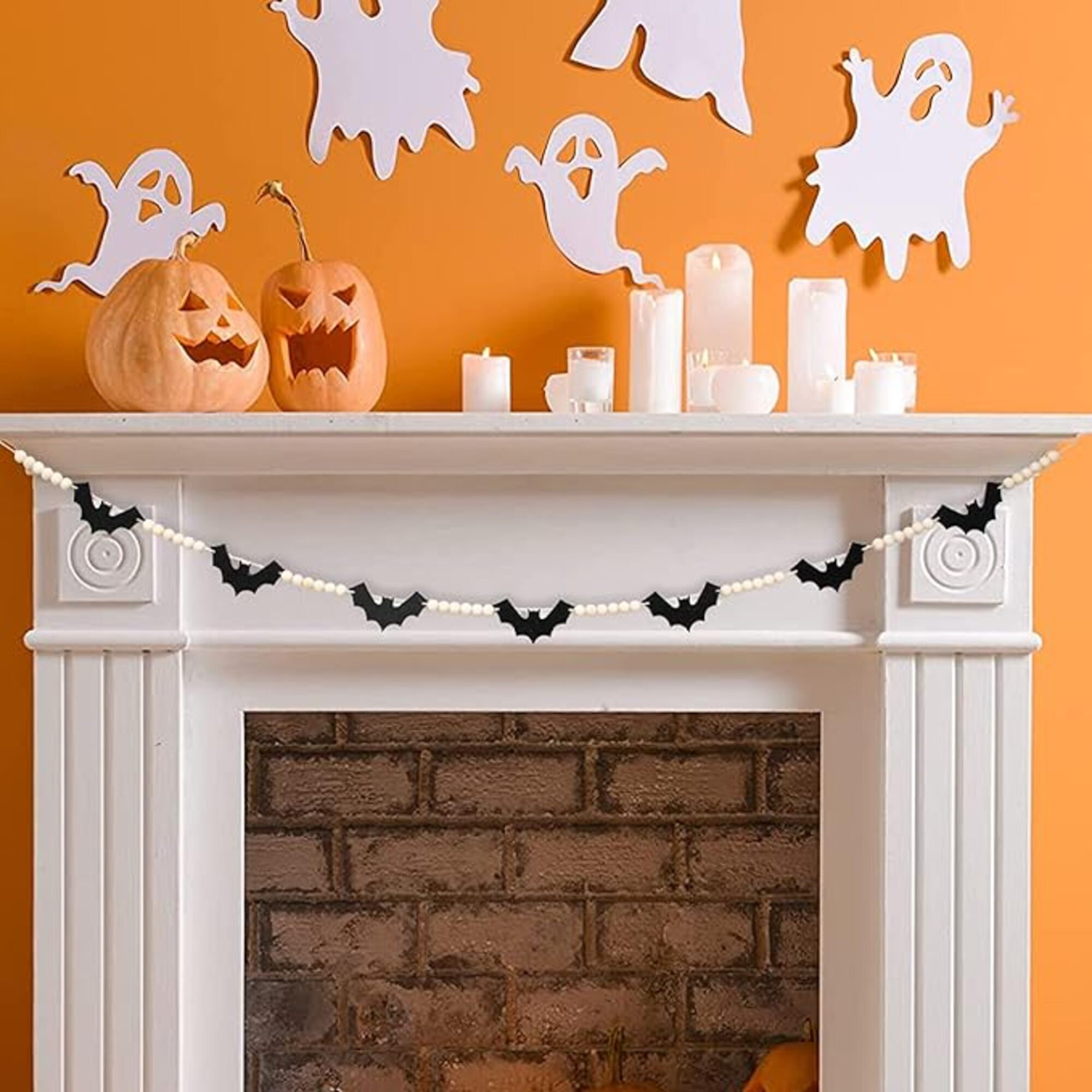 The Holiday Aisle® Halloween Decorations Indoor/Outdoor, Wood Felt Bats ...
