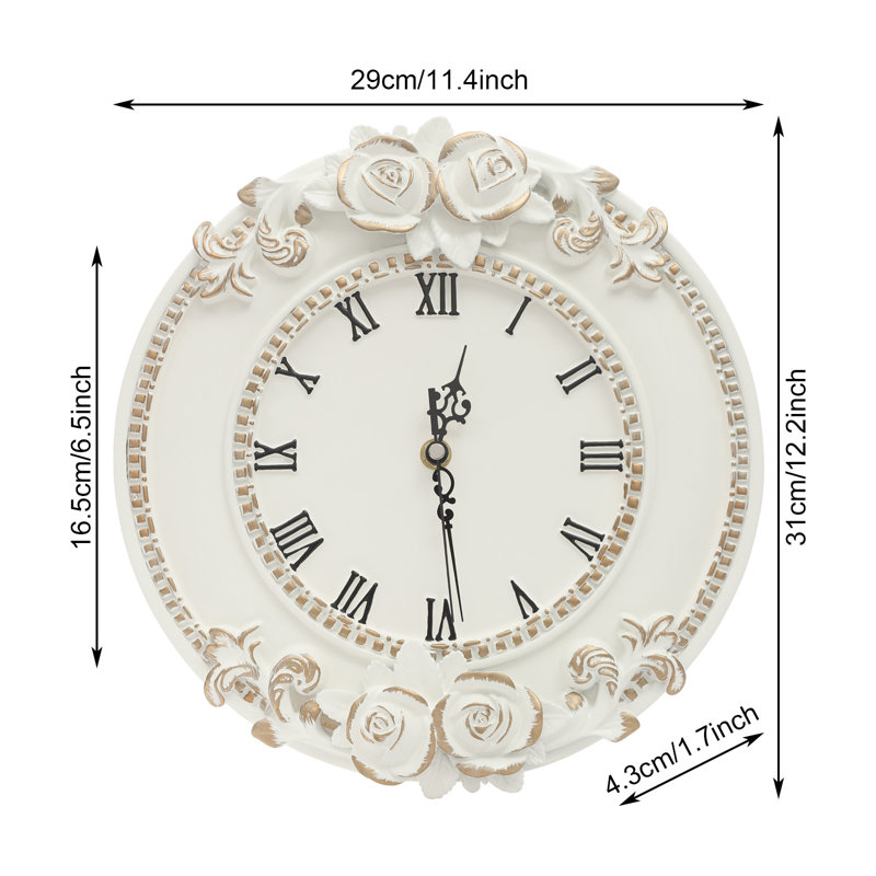 Fleur De Lis Living Round Home Decoration Clock | Wayfair