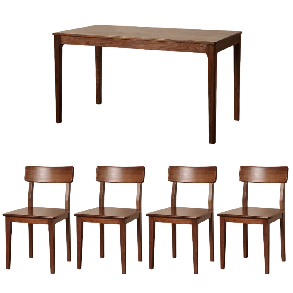 Zhang's SereneLodge Simple And Durable Black Walnut Solid Wood Table ...