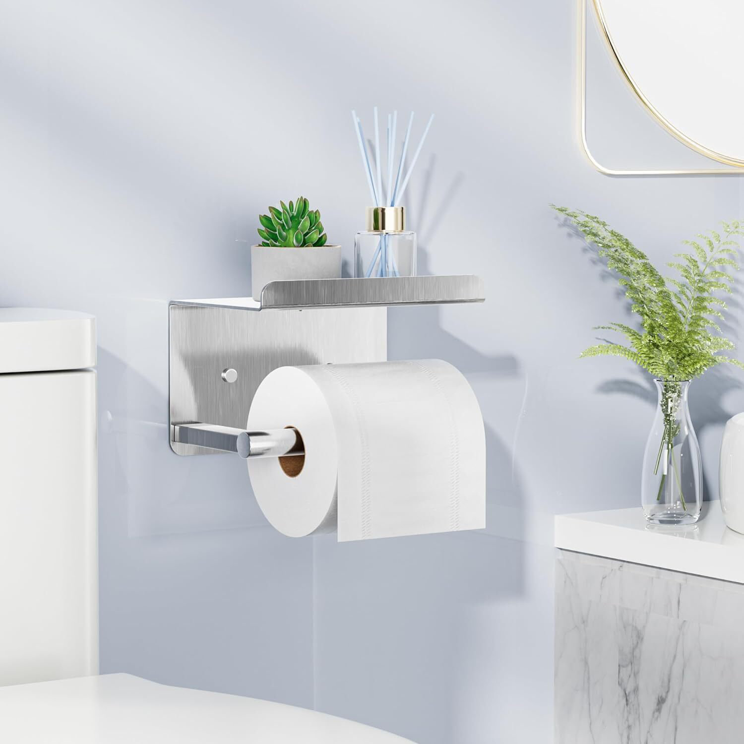 Wrought Studio Stainless Steel Chrome Bathroom Toilet Paper Holder ...