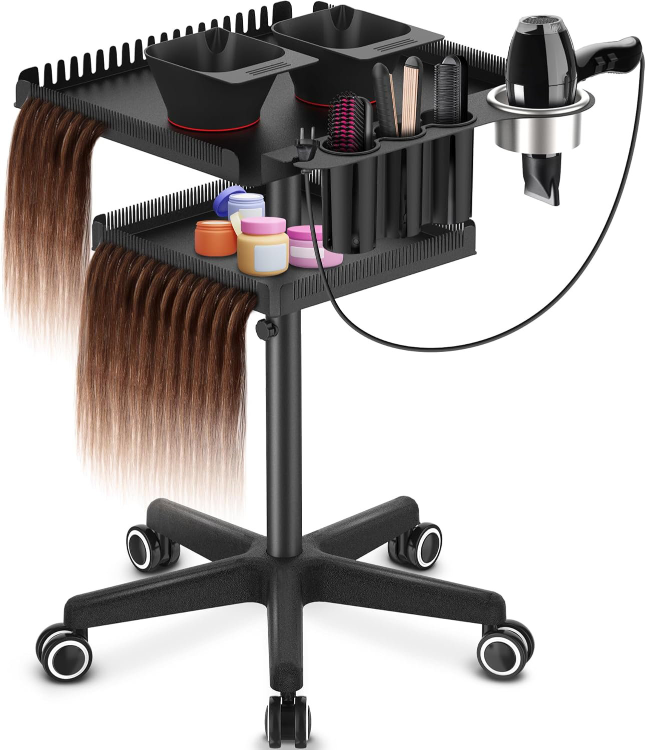 Inbox Zero Rolling Salon Tray On Wheels,Medium | Wayfair