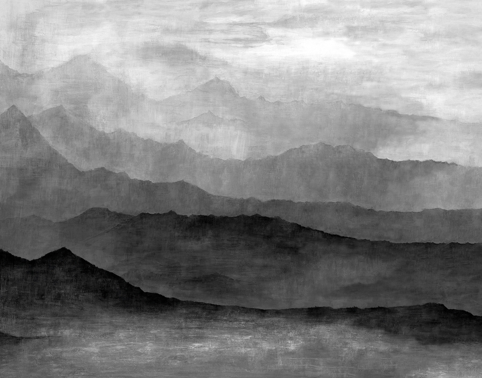 Galerie Wallcoverings Atmosphere Misty Mountains 6-Panel Wall Mural 8.2 ...