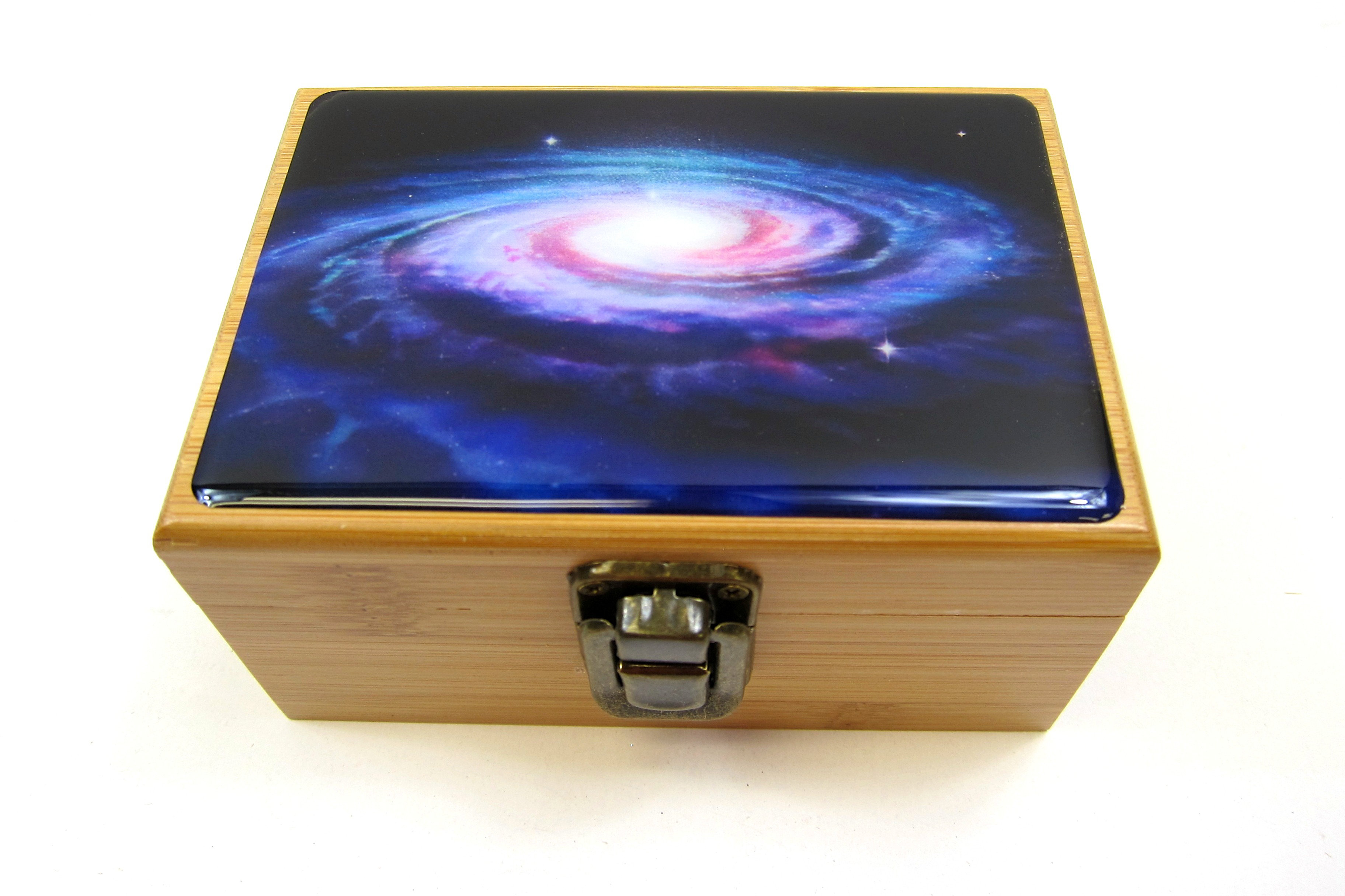 East Urban Home Wood Bamboo Small Stash Box With Hinged Lid, 4-Piece ...