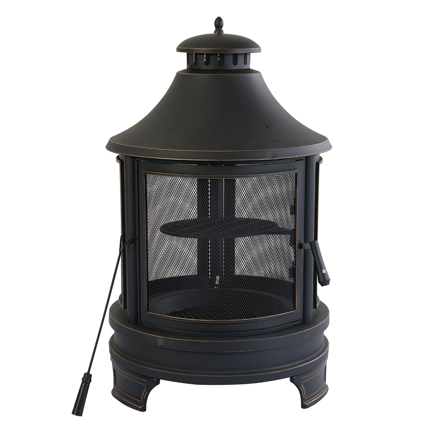 Red Barrel Studio® Height Adjustable Metal Outdoor Heating Furnace For ...