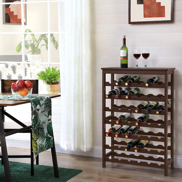 Red Barrel Studio® 42-Bottle Wine Rack Free Standing Floor, 7-Tier ...