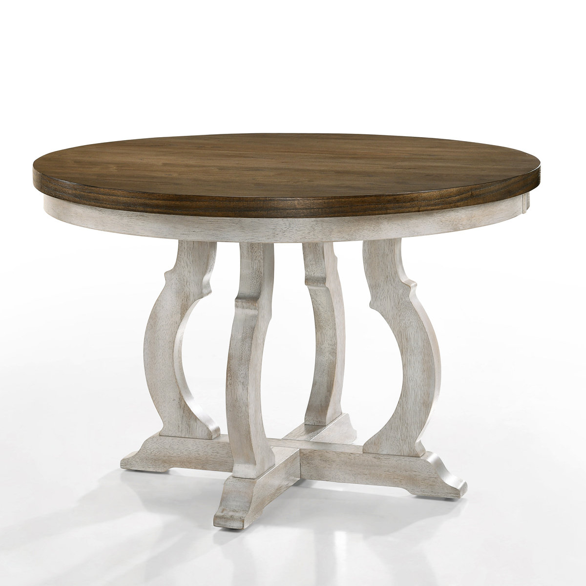 Lipoton Havanna Vintage 47" Wide Contemporary Round Dining Table With ...