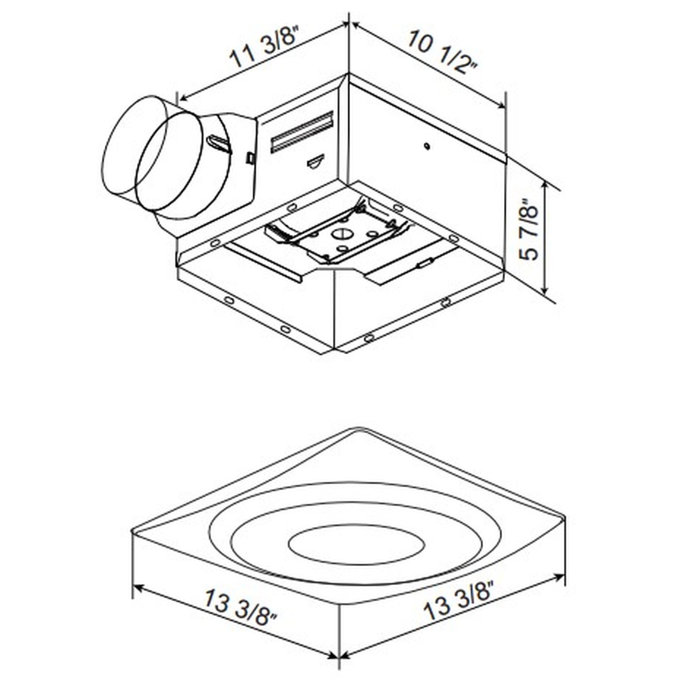 Aero Pure SlimFit 120 Cubic Feet Per Minute Bathroom Fan & Reviews ...
