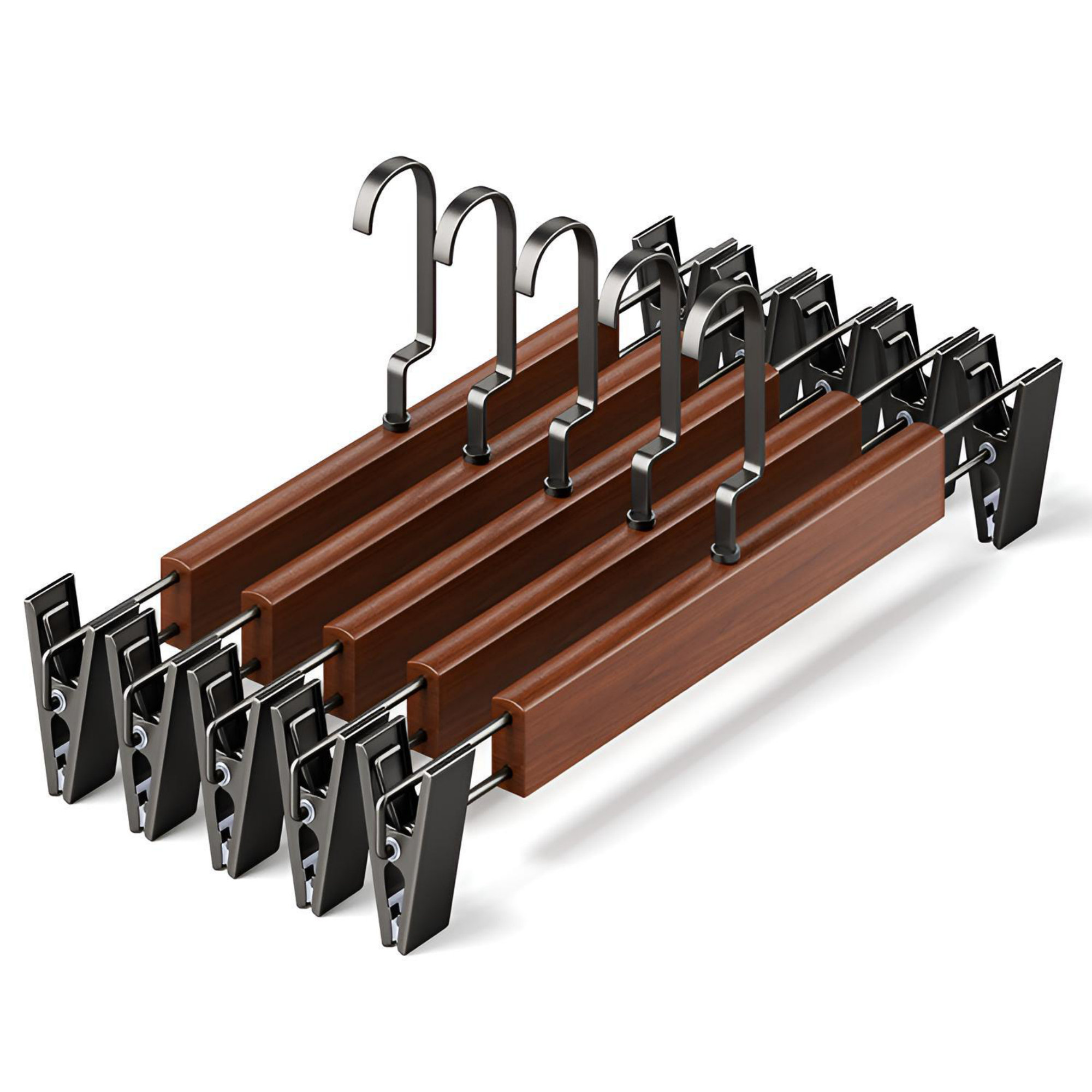 Hokku Designs Solid Wood Hanger Set - Professional Garment Care | Wayfair