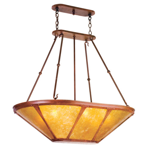 Meyda Lighting Rustic Lodge 6 - Light Rust Pool Table Lights Pendant ...