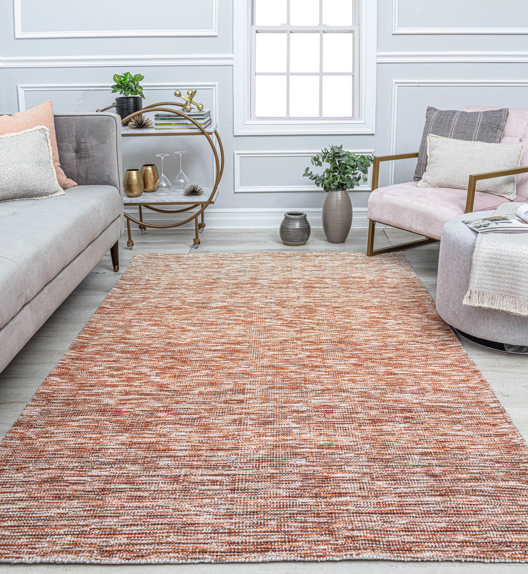 Orren Ellis Rowan Bohemian Copper Area Rug | Wayfair