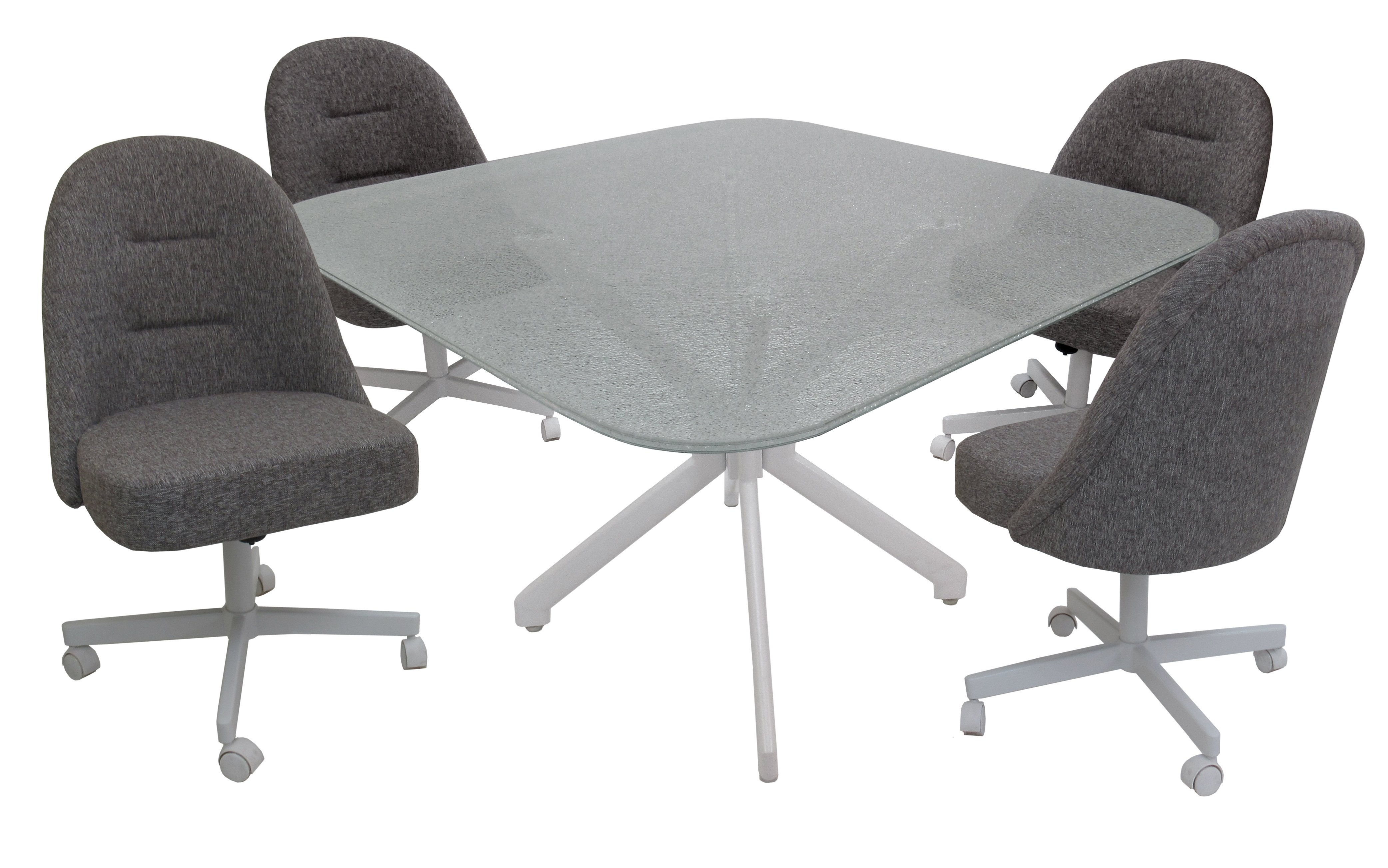 Latitude Run® Defrancisco M-235 Dinette Swivel Metal Caster Chairs ...