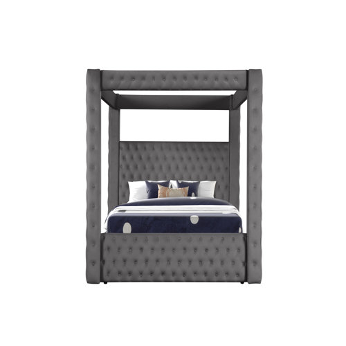 House of Hampton® Janeece Upholstered Canopy Bed | Wayfair