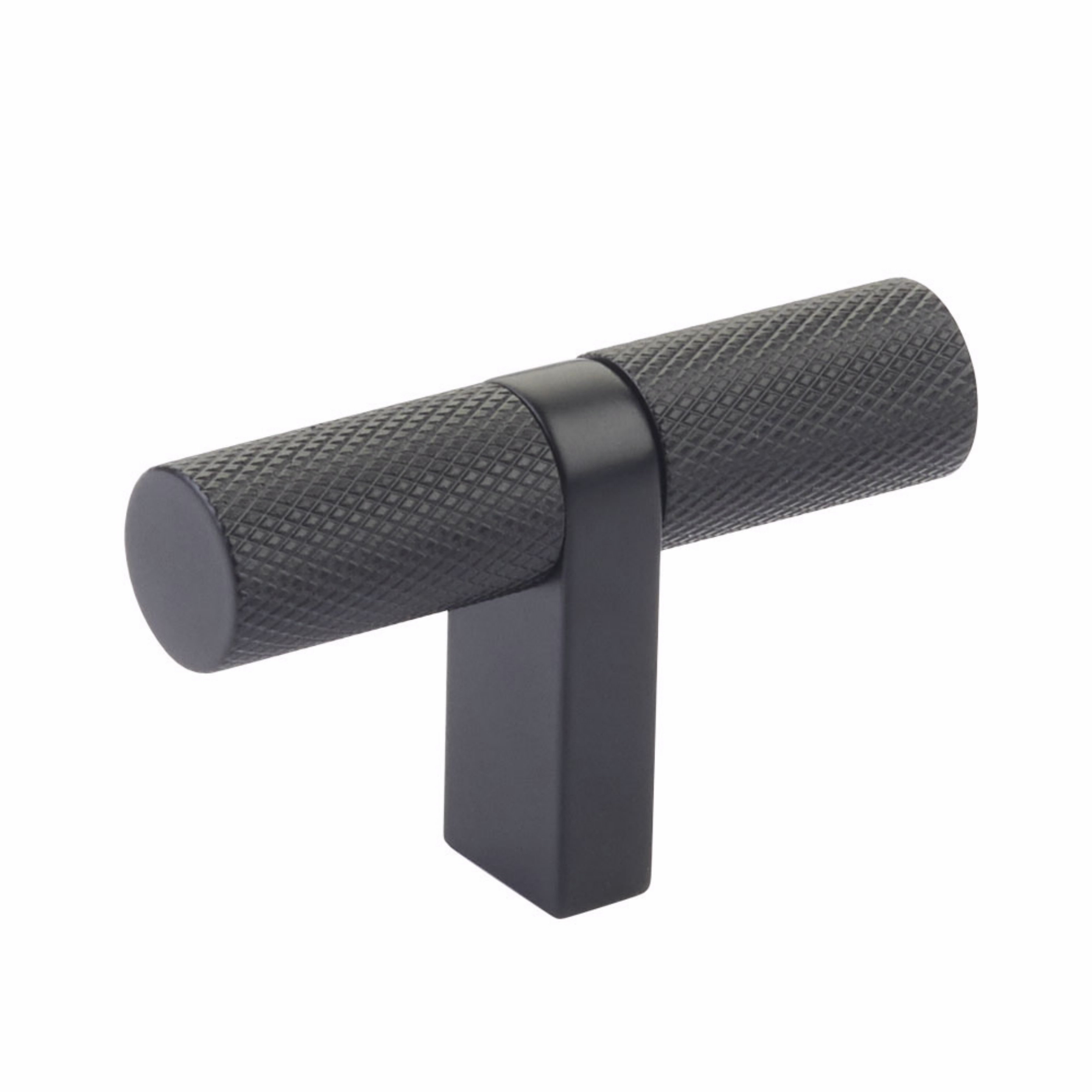Emtek Select Cabinet T-Knob 2-1/4", Rectangular Bar Stem & Knurled Pull ...