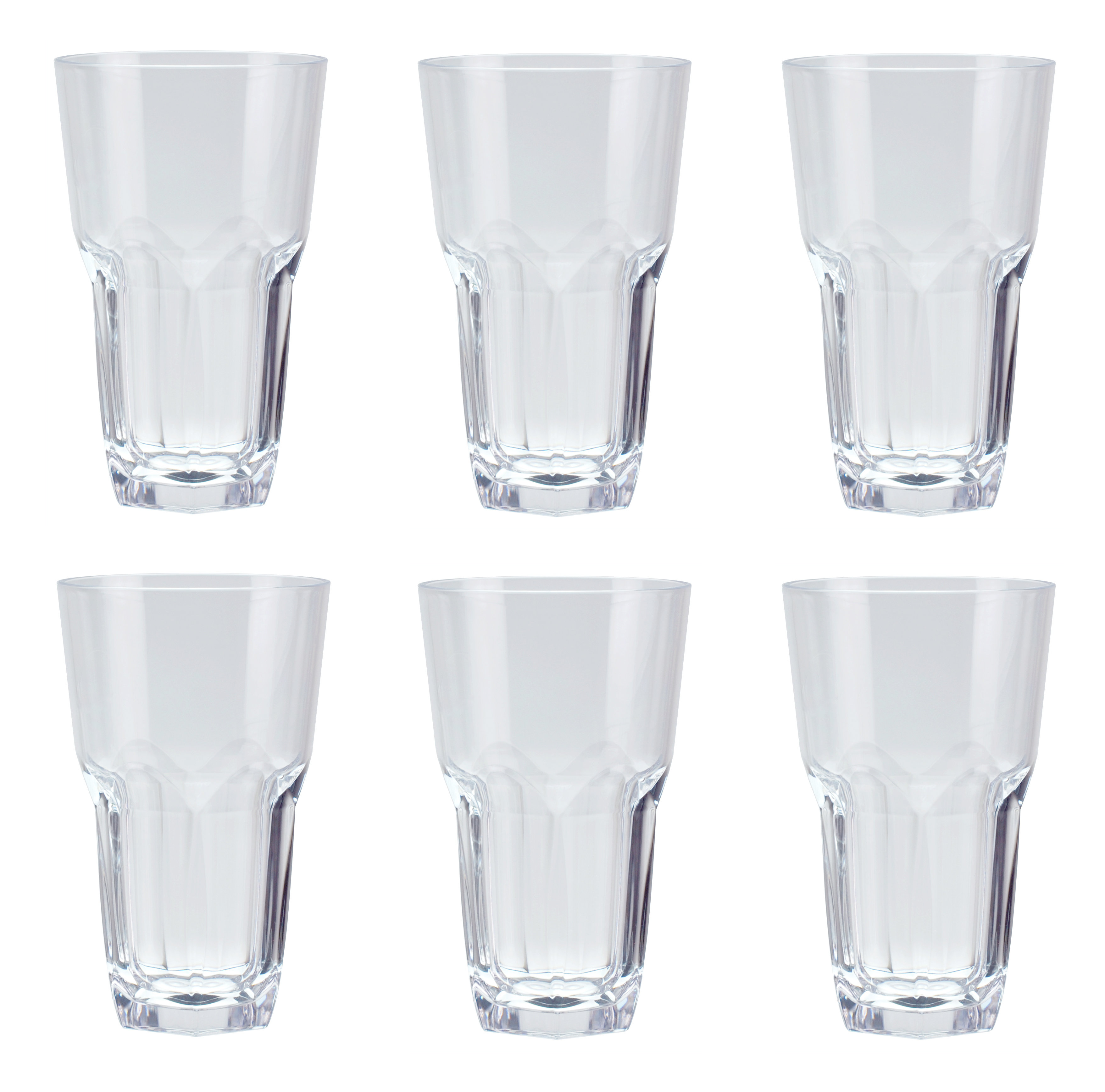 QGoods Inc. QG 23 oz Clear Unbreakable Plastic Tumbler with Hexagonal ...
