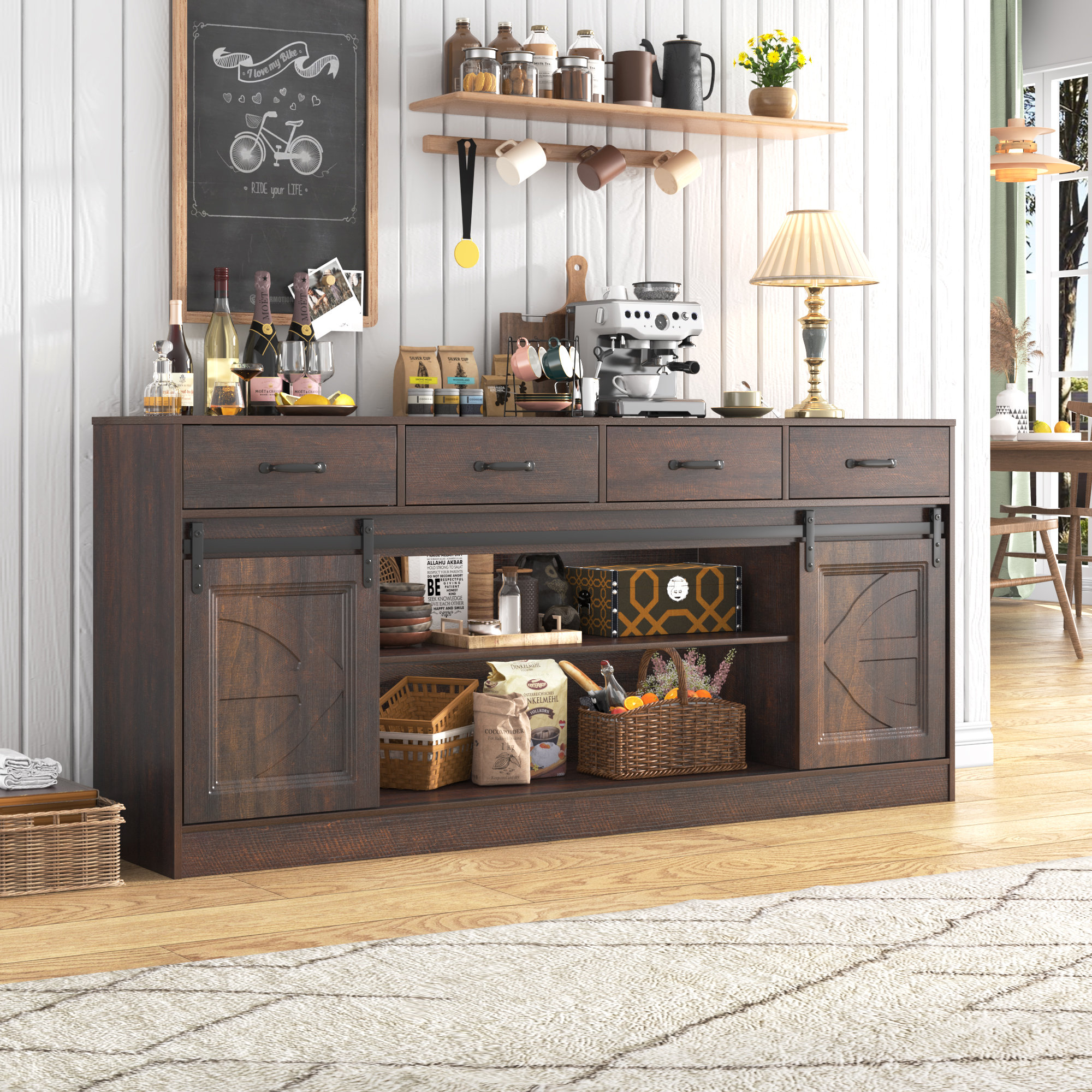 August Grove 70" Large Sideboard Buffet Cabinet & Reviews - Wayfair Canada