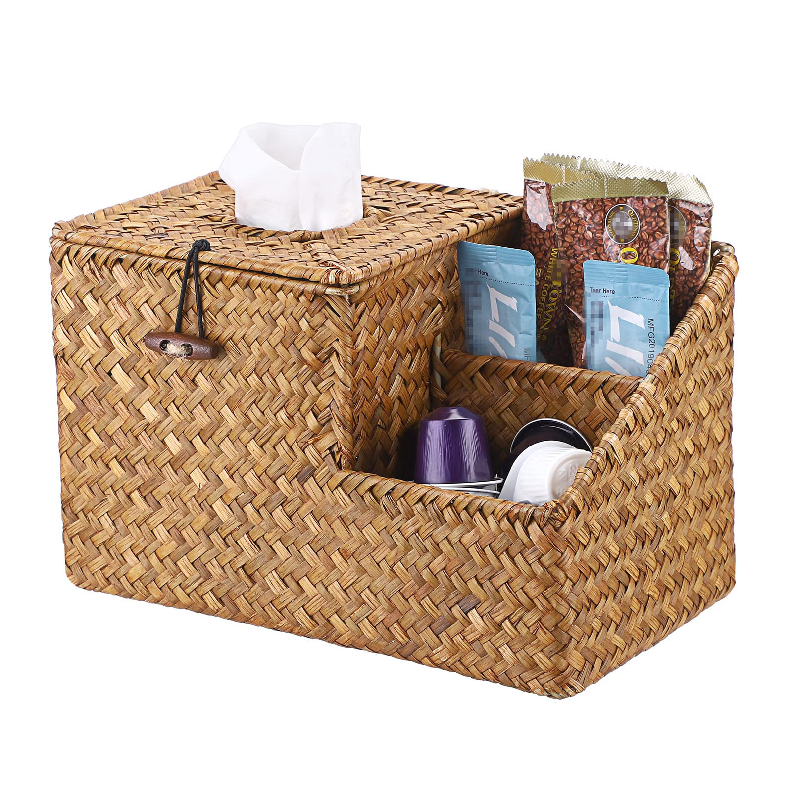 Bayou Breeze Square Woven Decorative Cube Tissue Box Holder With Tail ...