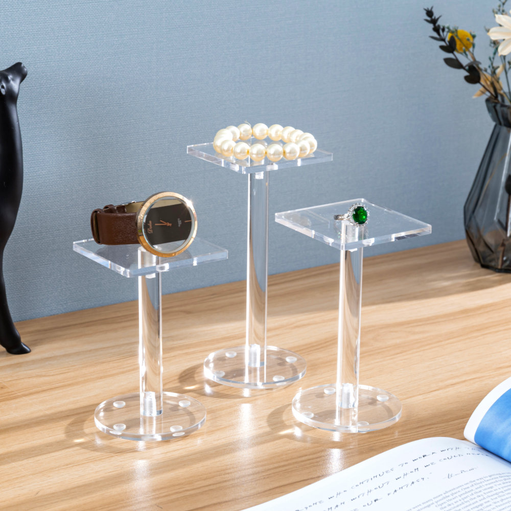 Wrought Studio™ 3 Piece Acrylic Jewelry Display Stand | Wayfair