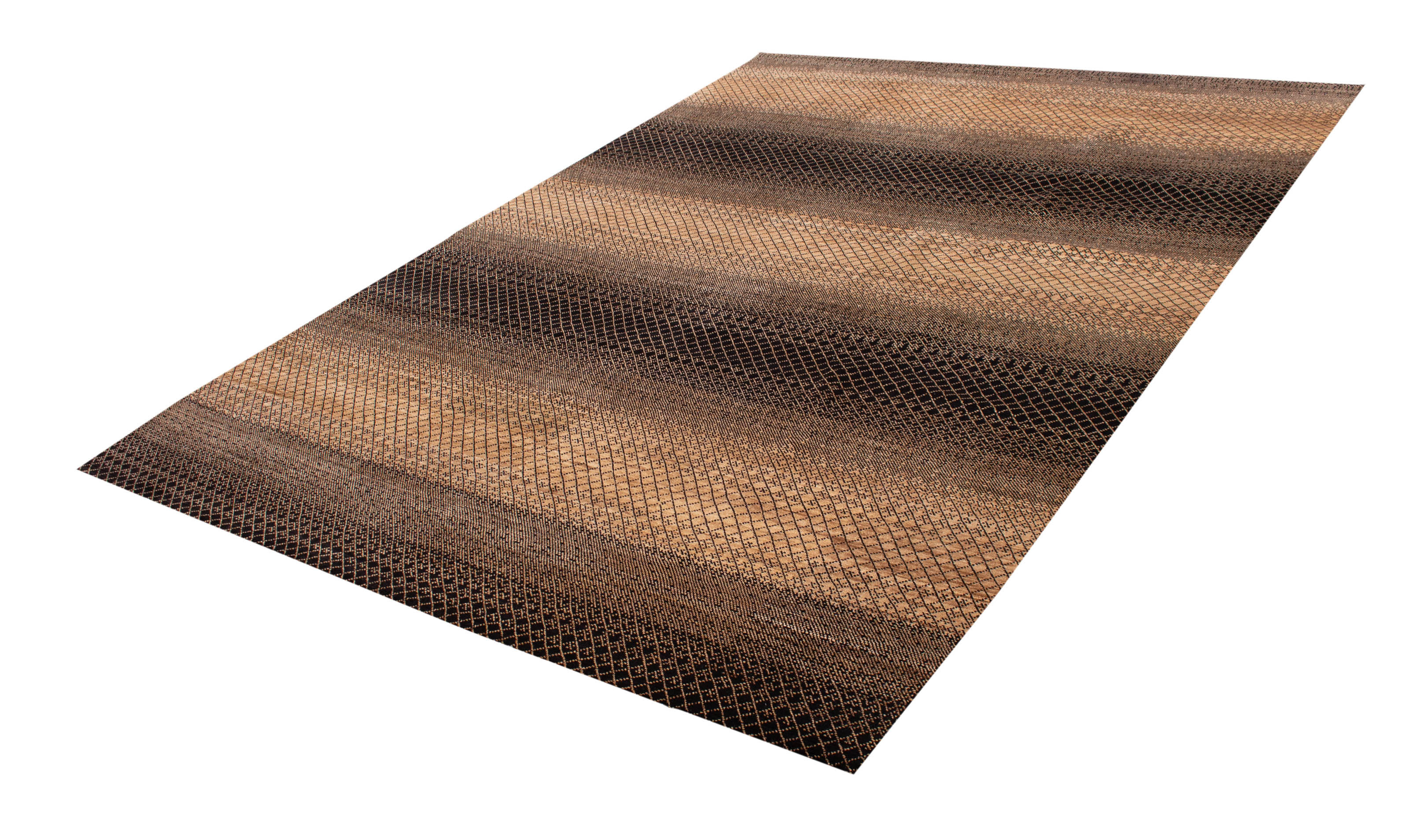 Hokku Designs Silk Shadow Black, Tan Rug 10'1" x 14'0" - Wayfair Canada