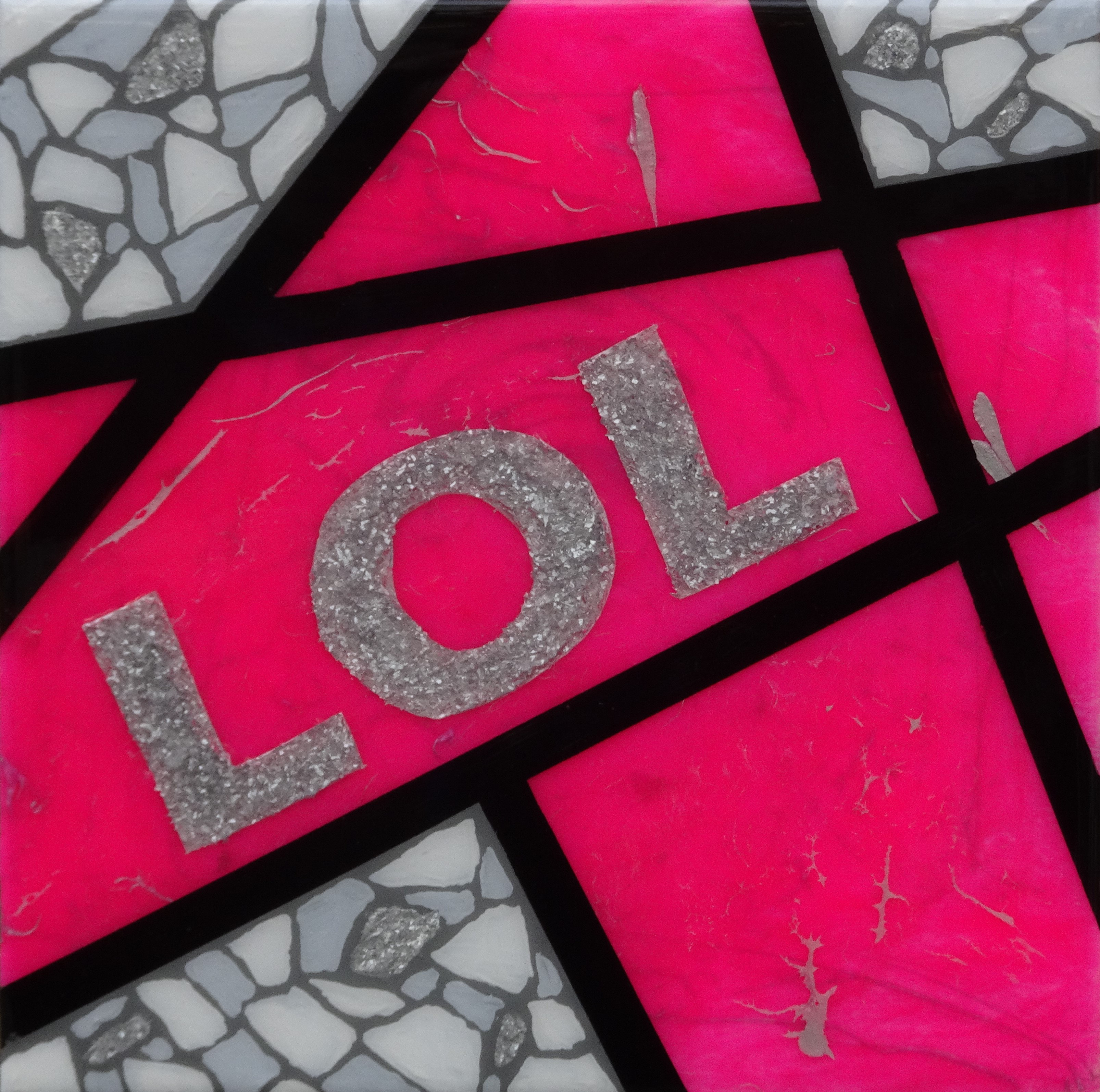 Wrought Studio™ One-of-a-Kind Original Anginette 'Lol-Pink' Textual Art ...