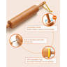 INKEDZ Classic Wood Rolling Pin, 17" Rolling Pins for Baking with ...