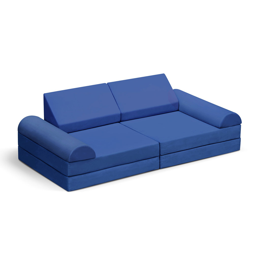 Ebern Designs Modular Kids Play Sofa, 8-Pieces Convertible Set for ...