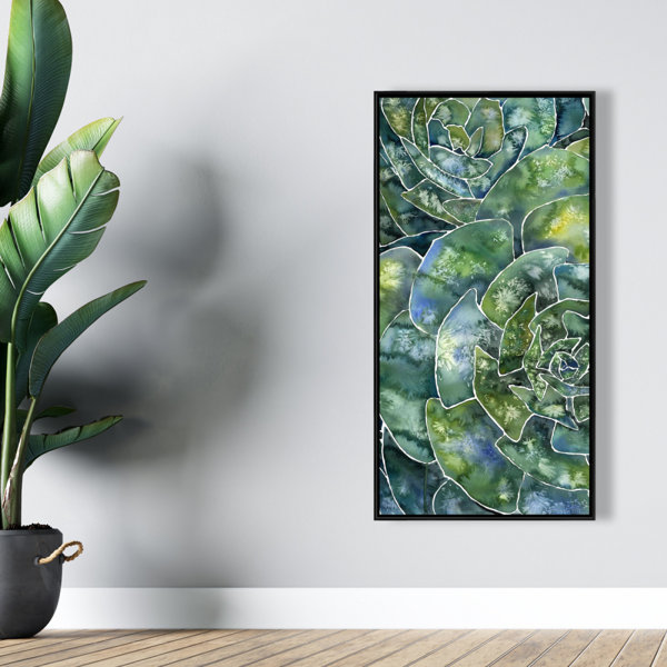 Hokku Designs " Abstract Succulents " on Canvas | Wayfair
