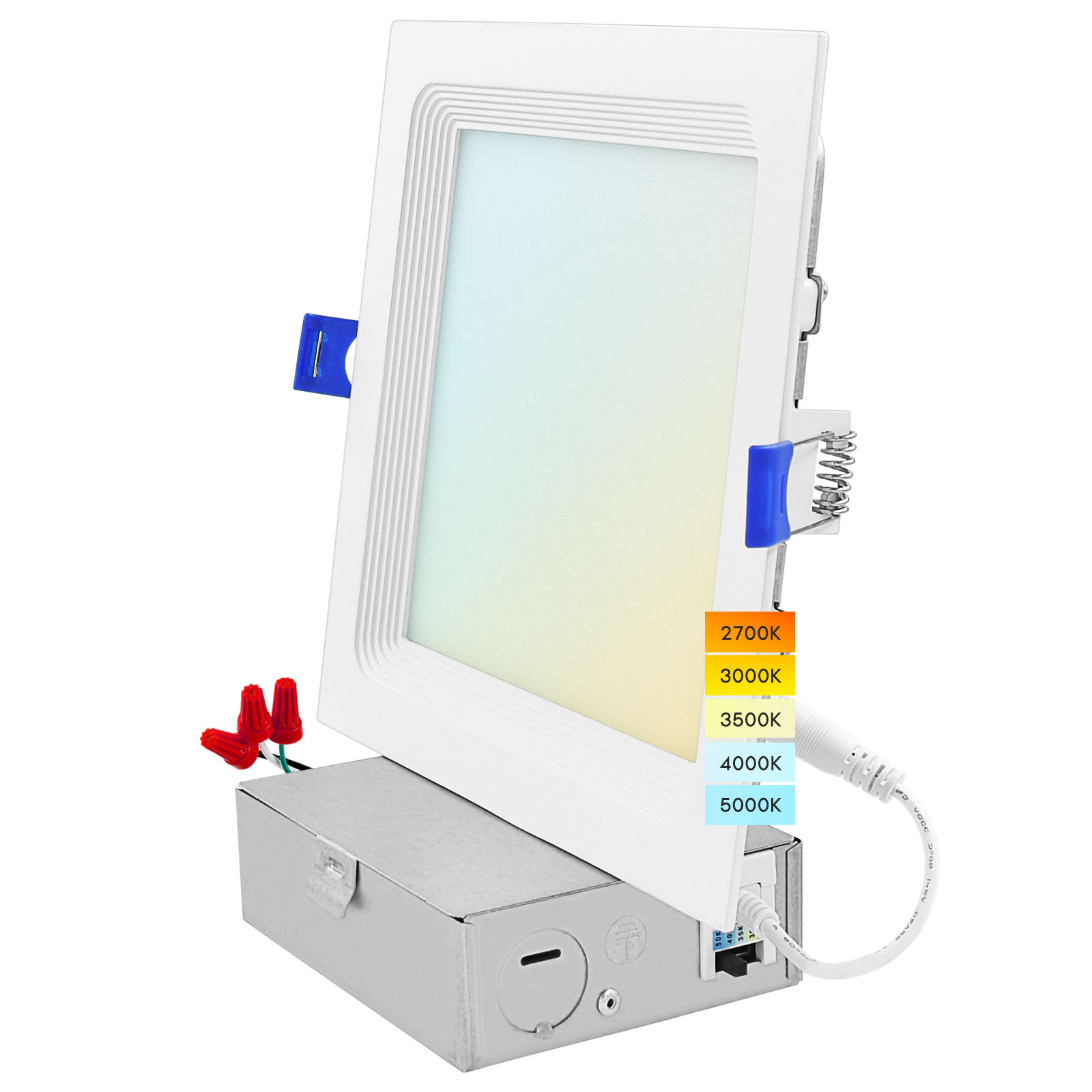 Luxrite 6" Ultra Slim Selectable CCT Remodel IC Rated LED Canless ...