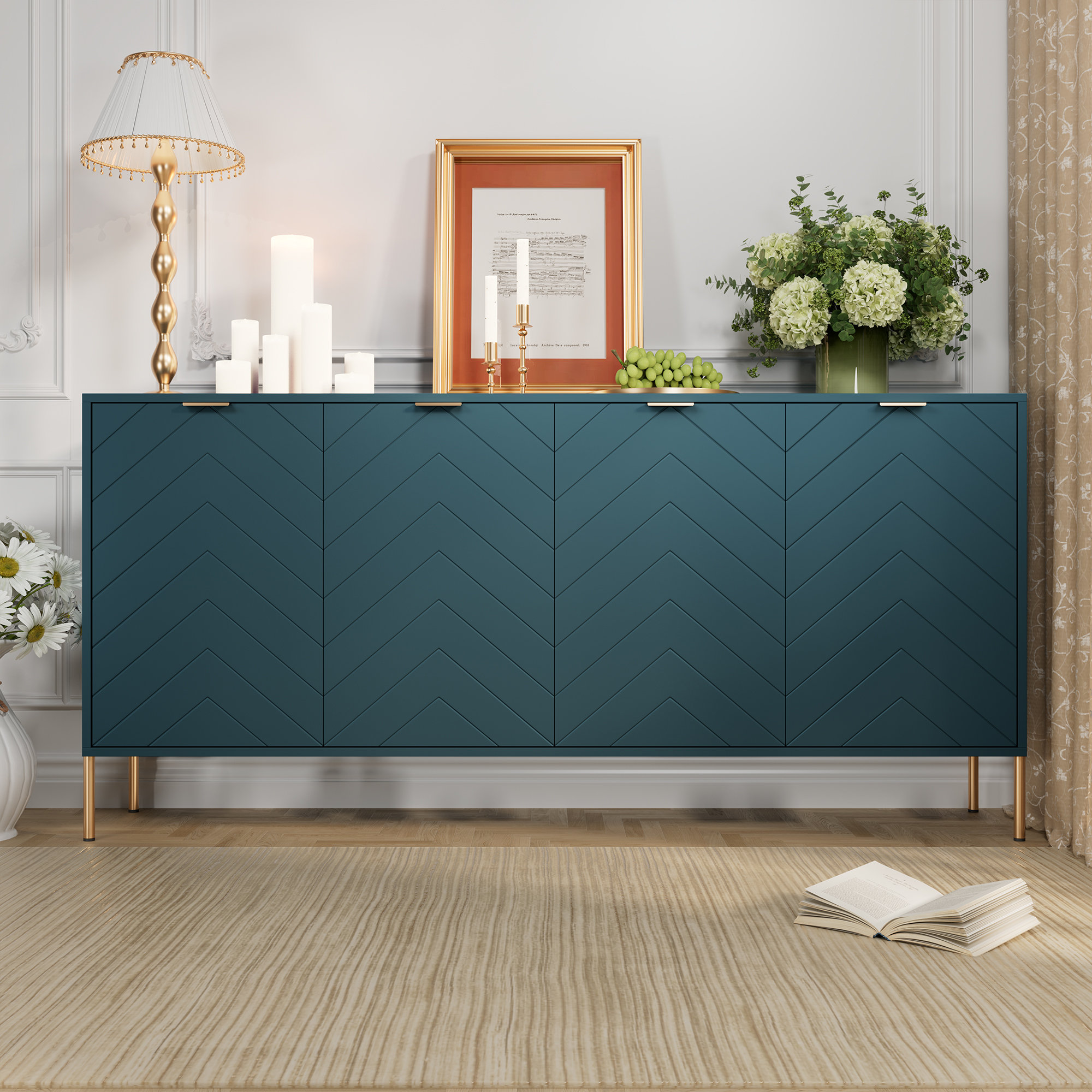 Mercer41 Ryli 62.99'' 4-Door Sideboard & Reviews - Wayfair Canada