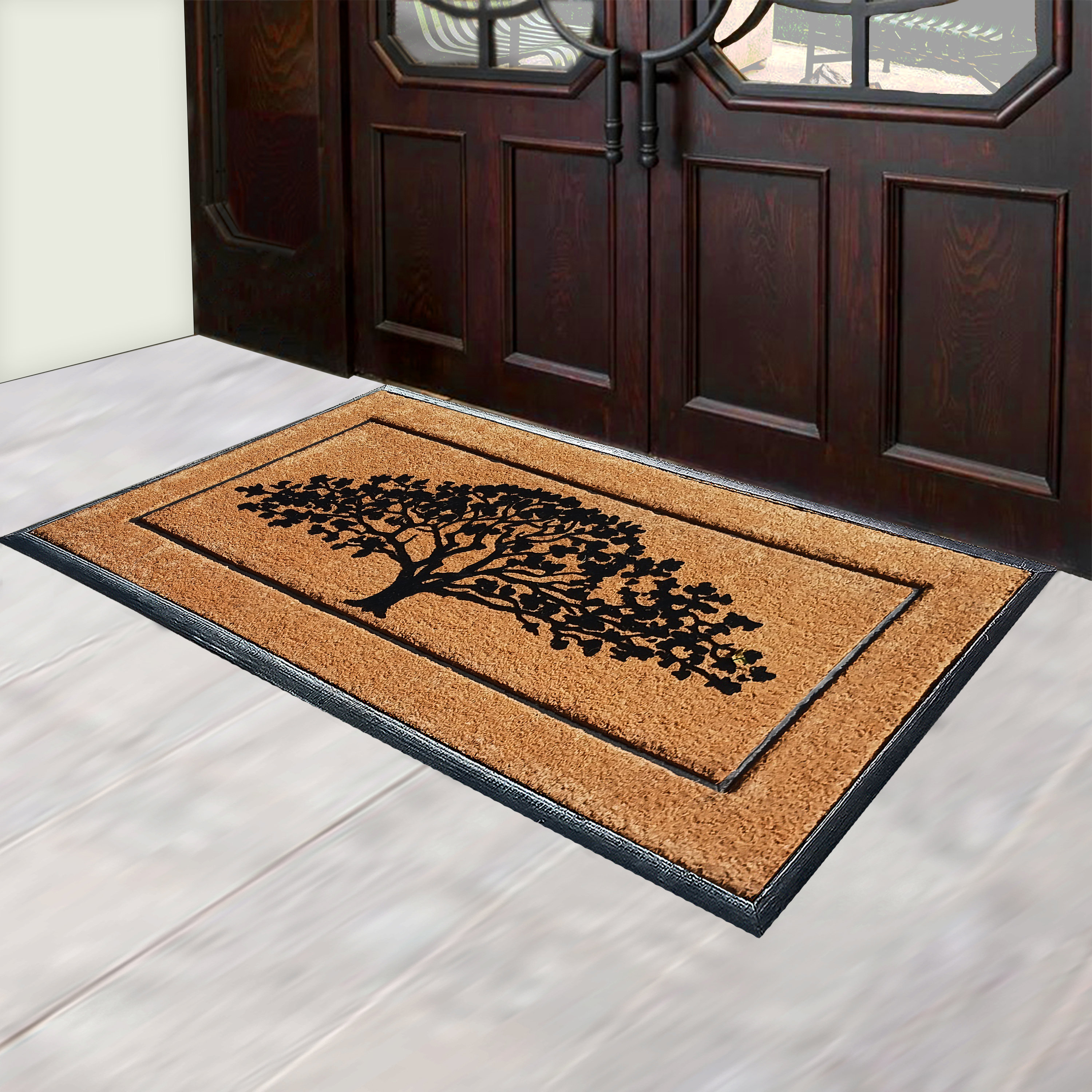 Wildon Home® Lalla A1HC Natural Coir & Rubber Hand Flocked Large Door ...