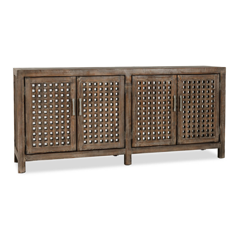 Rosalind Wheeler Charnese 80" Wide Pine Wood Sideboard & Reviews | Wayfair