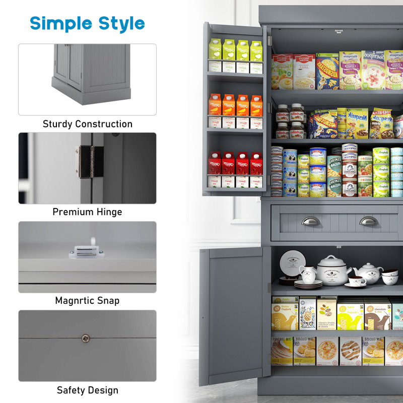 Red Barrel Studio® Theada 72'' Kitchen Pantry & Reviews | Wayfair