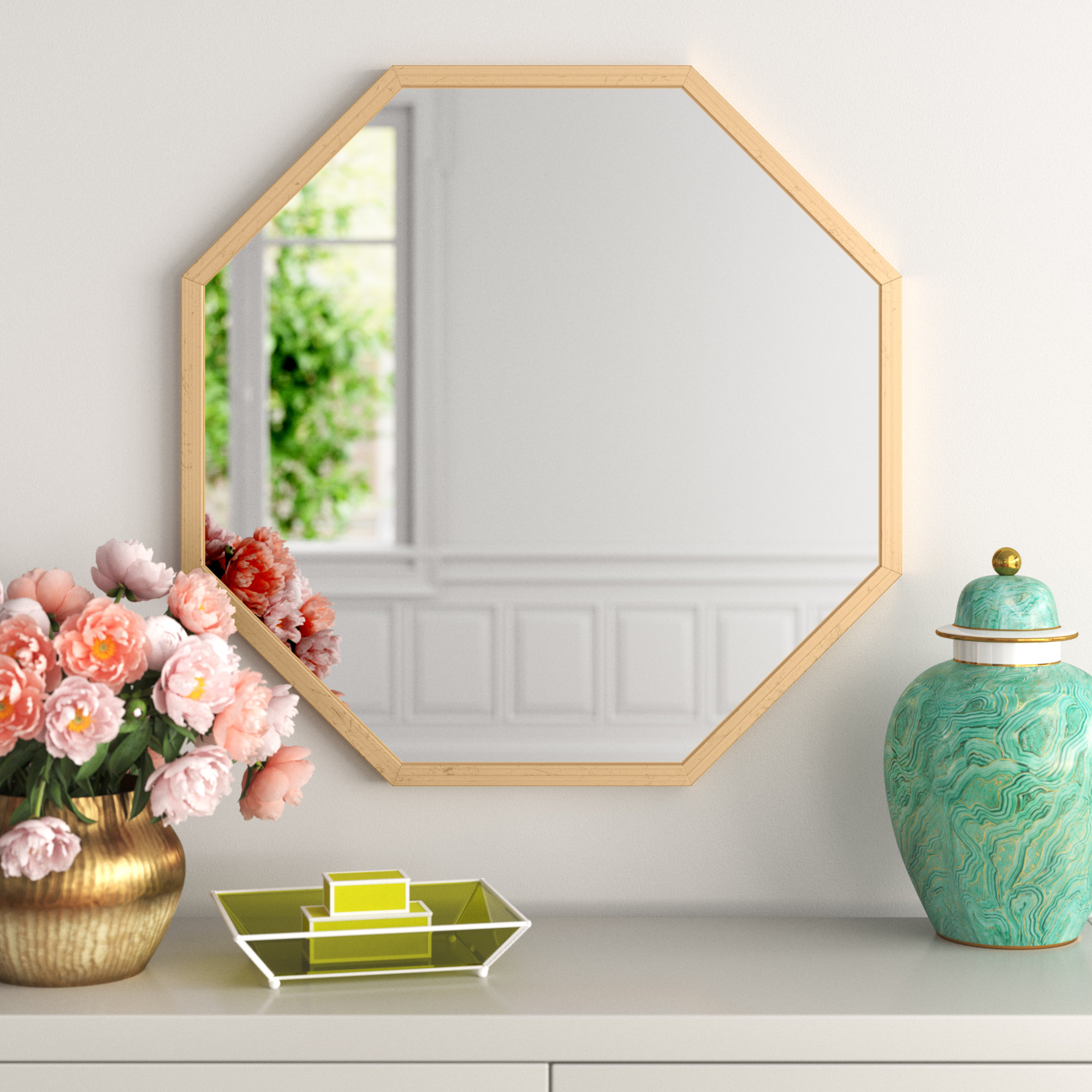 Etta Avenue™ Abri Flat Wall Mirror & Reviews | Wayfair