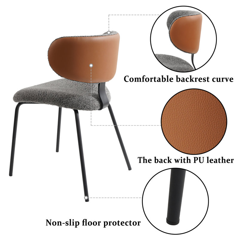 Wrought Studio Jelany Sponge Upholstered Metal Parsons Chair | Wayfair