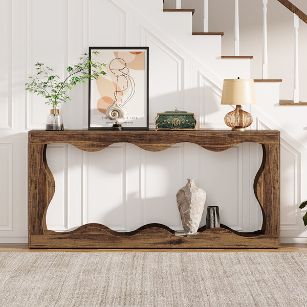 Millwood Pines 63-Inch Scalloped Console Table & Reviews | Wayfair