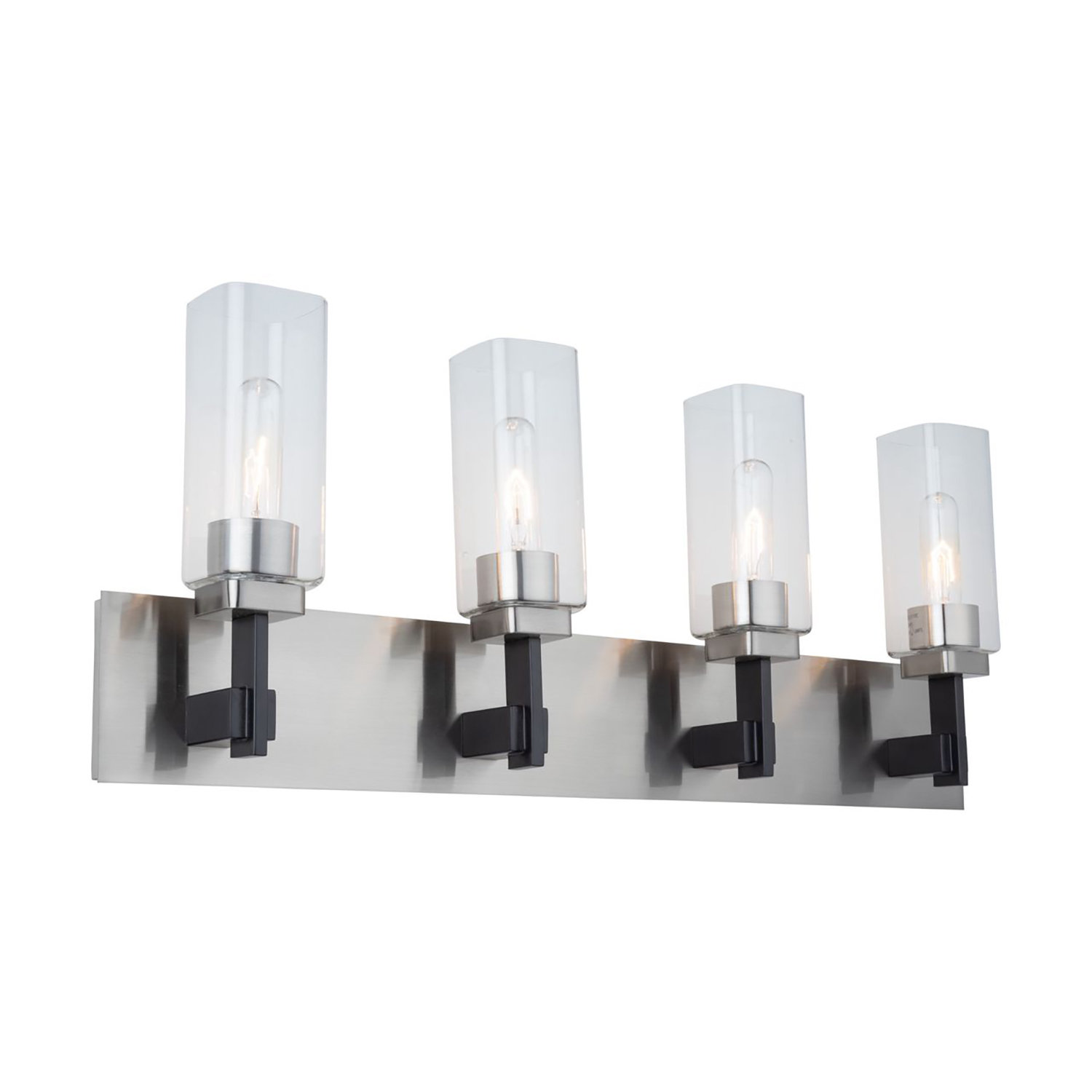 Wrought Studio™ Arlington- Bathroom Vanity - Satin Nickel - 4-Light ...