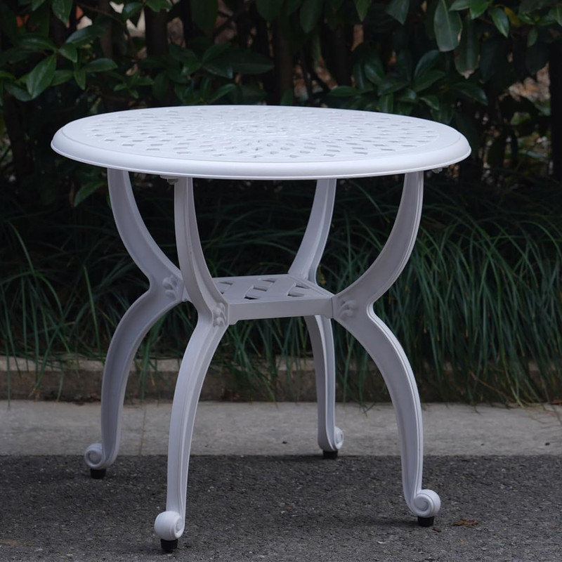 Canora Grey 20.8 '' Outdoor Cast Aluminum Side Table Patio Side Table ...
