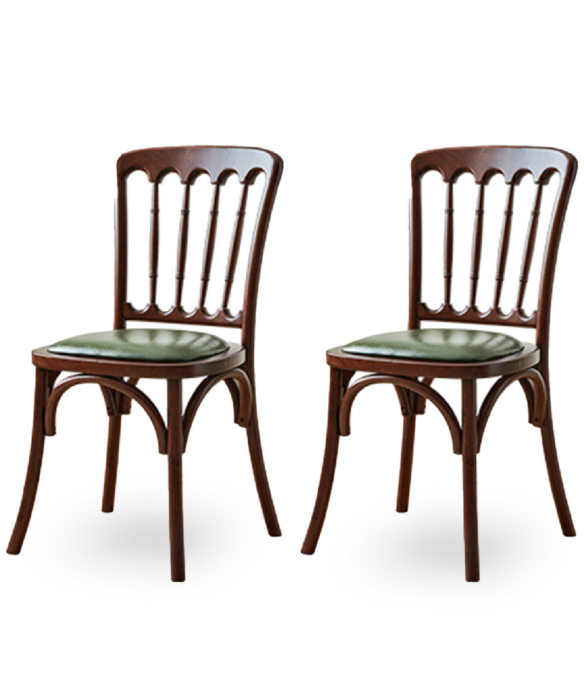 HOBULT Single Dining Chair With Upholstered Backrest In Solid Wood And ...