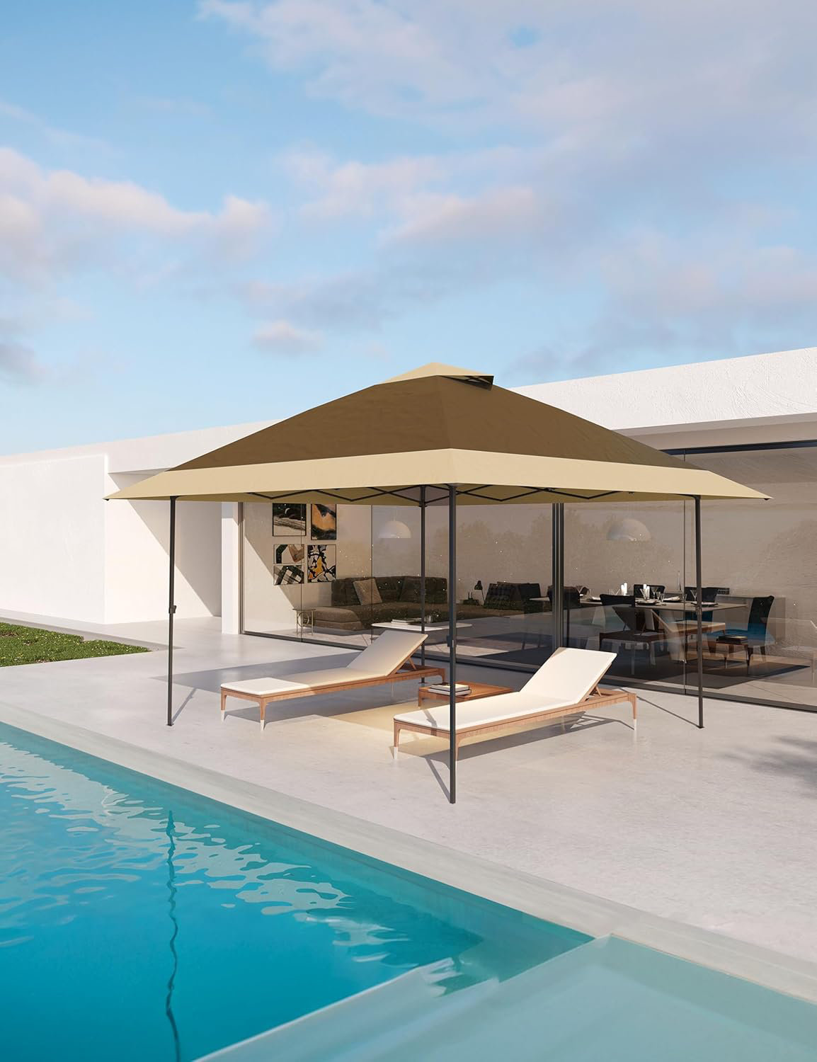 ASOPIX 12 X 12 Outdoor Patio Sun Shelter Instant Canopy Tent With ...