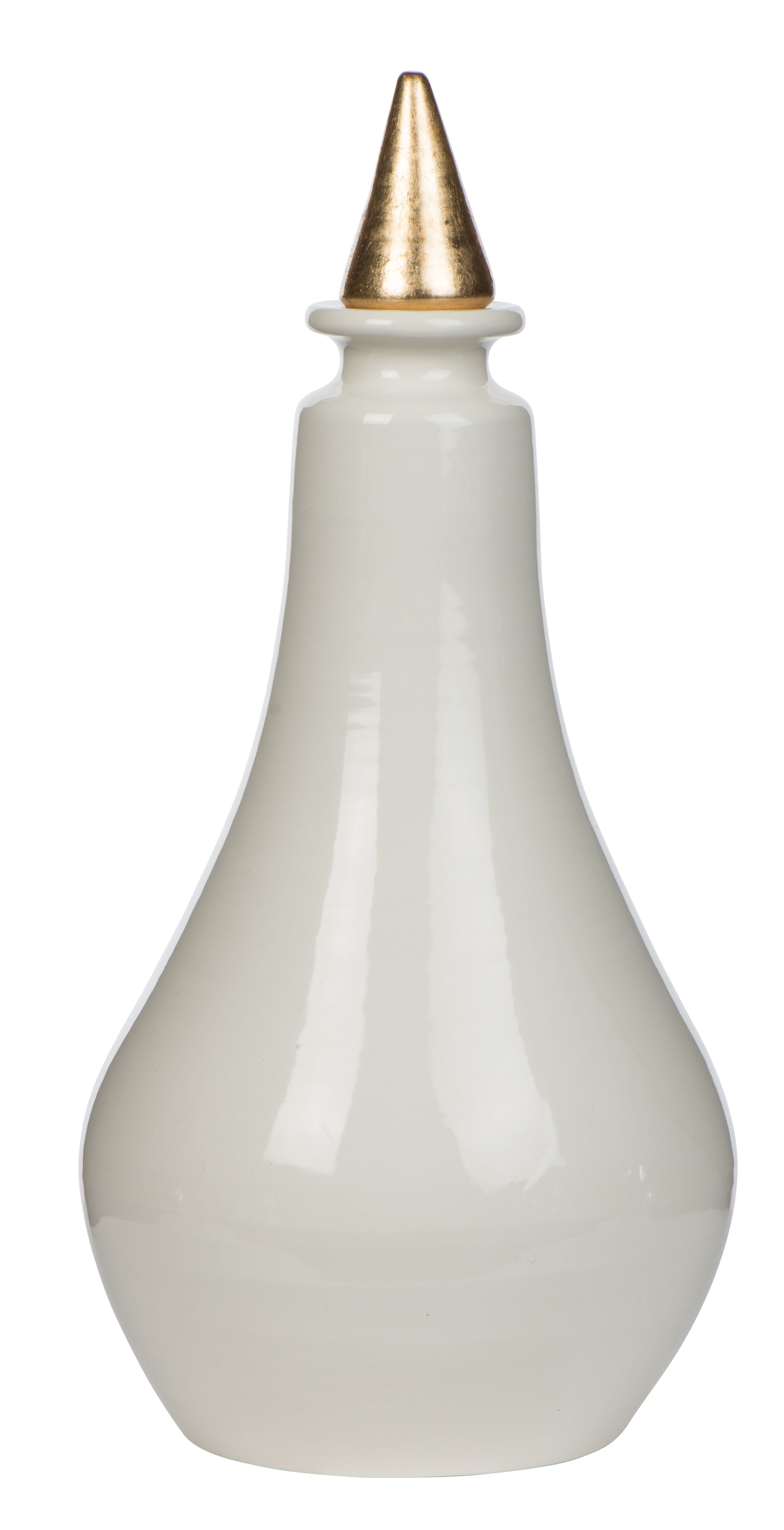 Bradburn Home White/Gold Ceramic Decorative Bottles | Wayfair