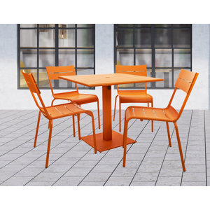 BFMSEATING Beachcomber 4 Person 32'' L x 29.75'' H Extendable Metal ...